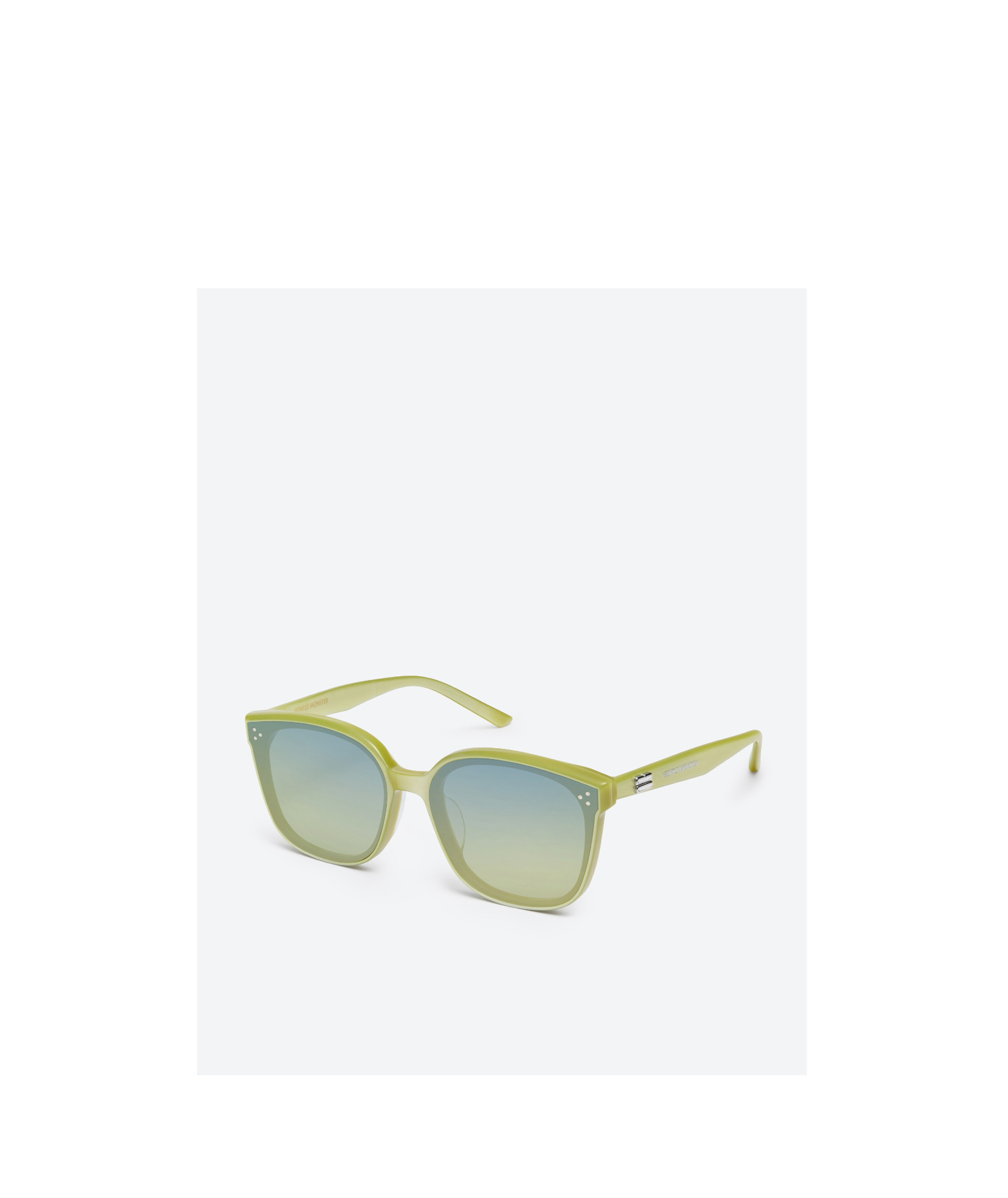 Gentle Monster Logo Sunglasses In Gray | ModeSens