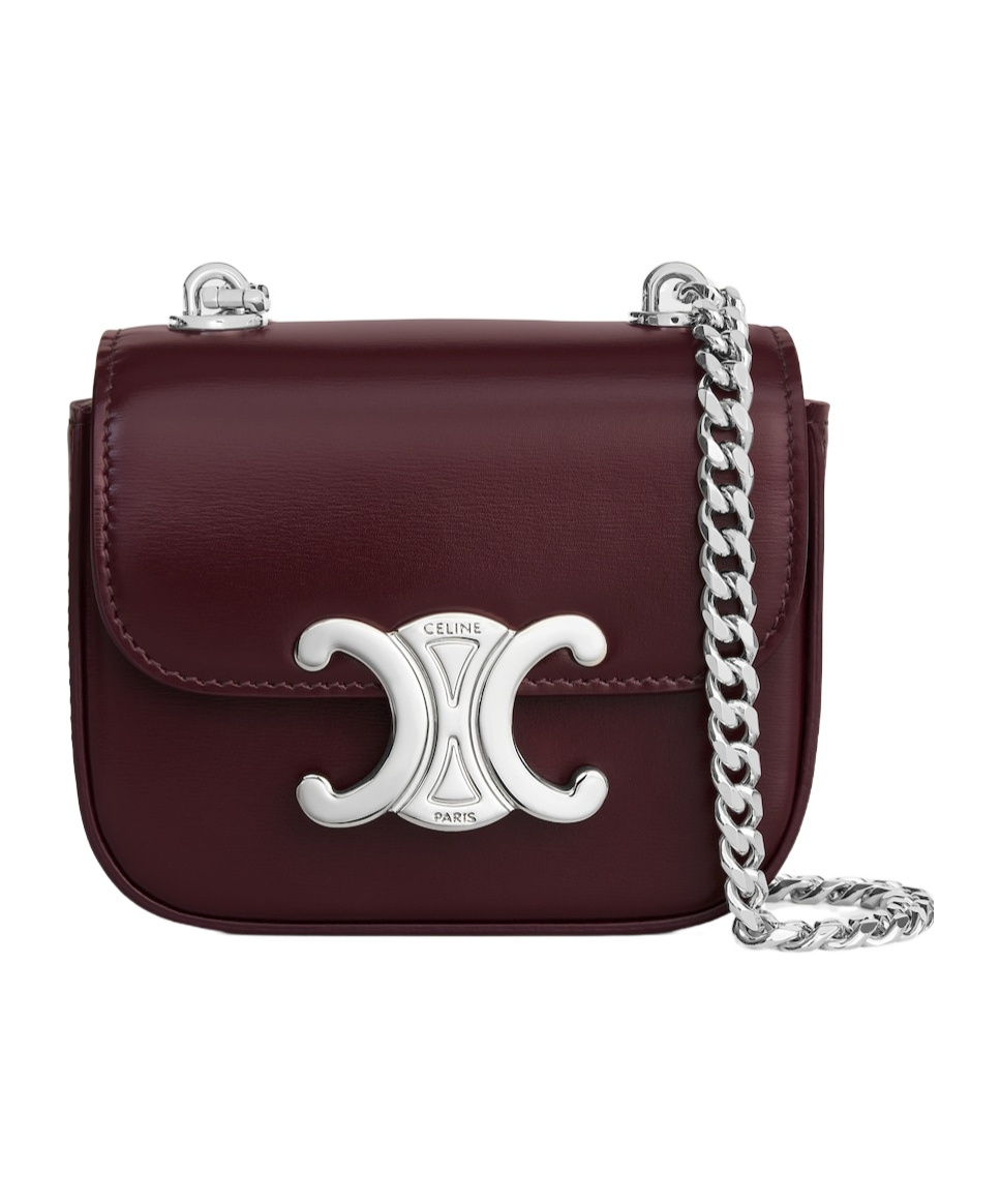 Celine Mini Chain Claude In Shiny Calfskin | ModeSens