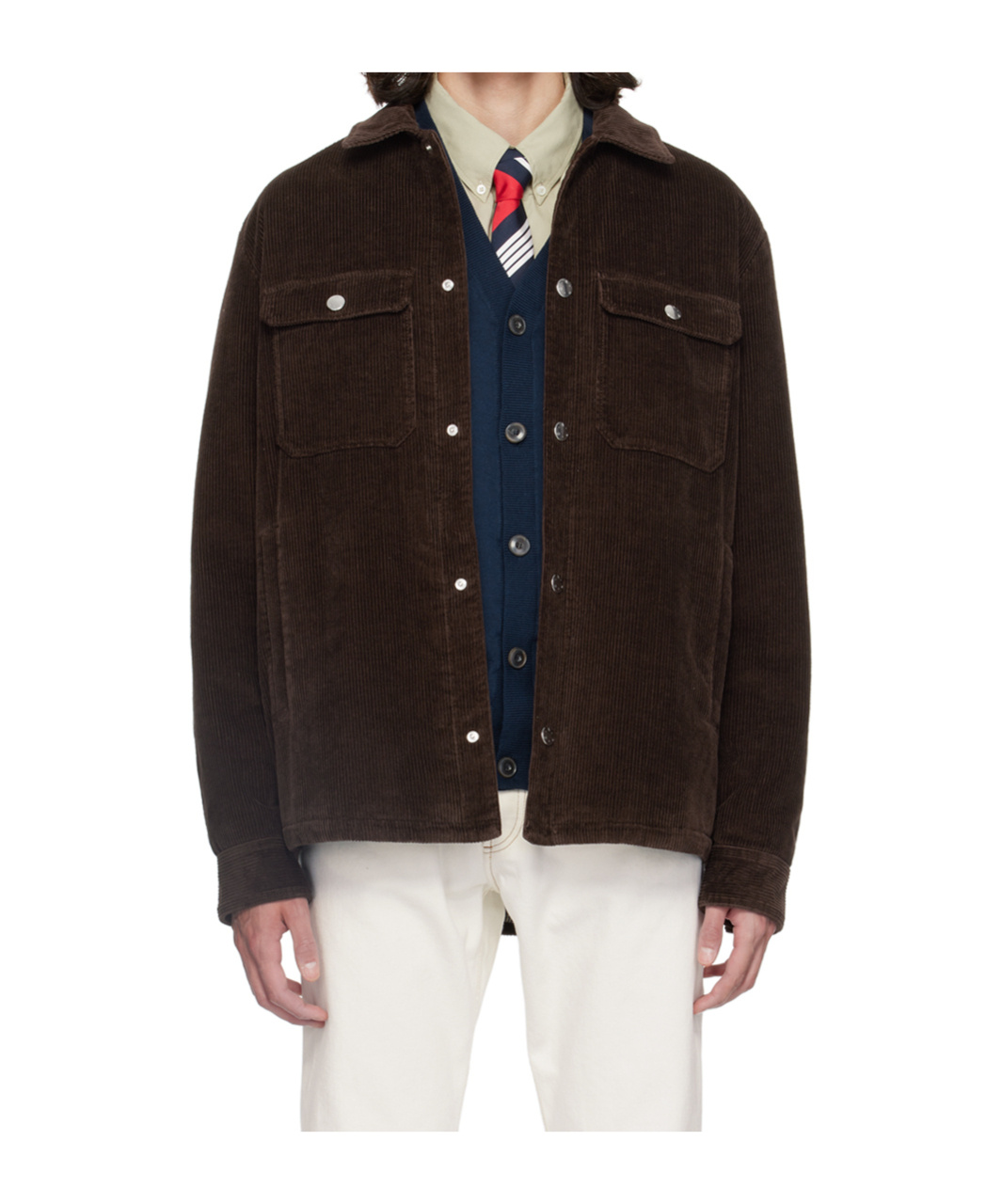 Apc Corduroy Lapel Casual Jacket In Black | ModeSens