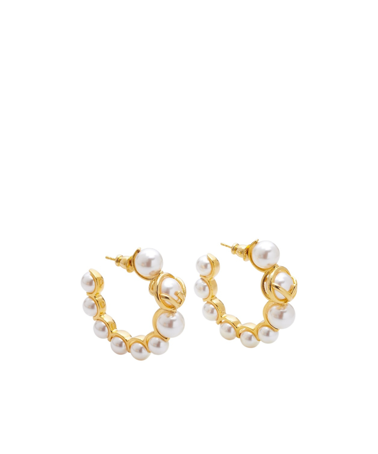 Fendi Hoop Earrings In Yellow | ModeSens