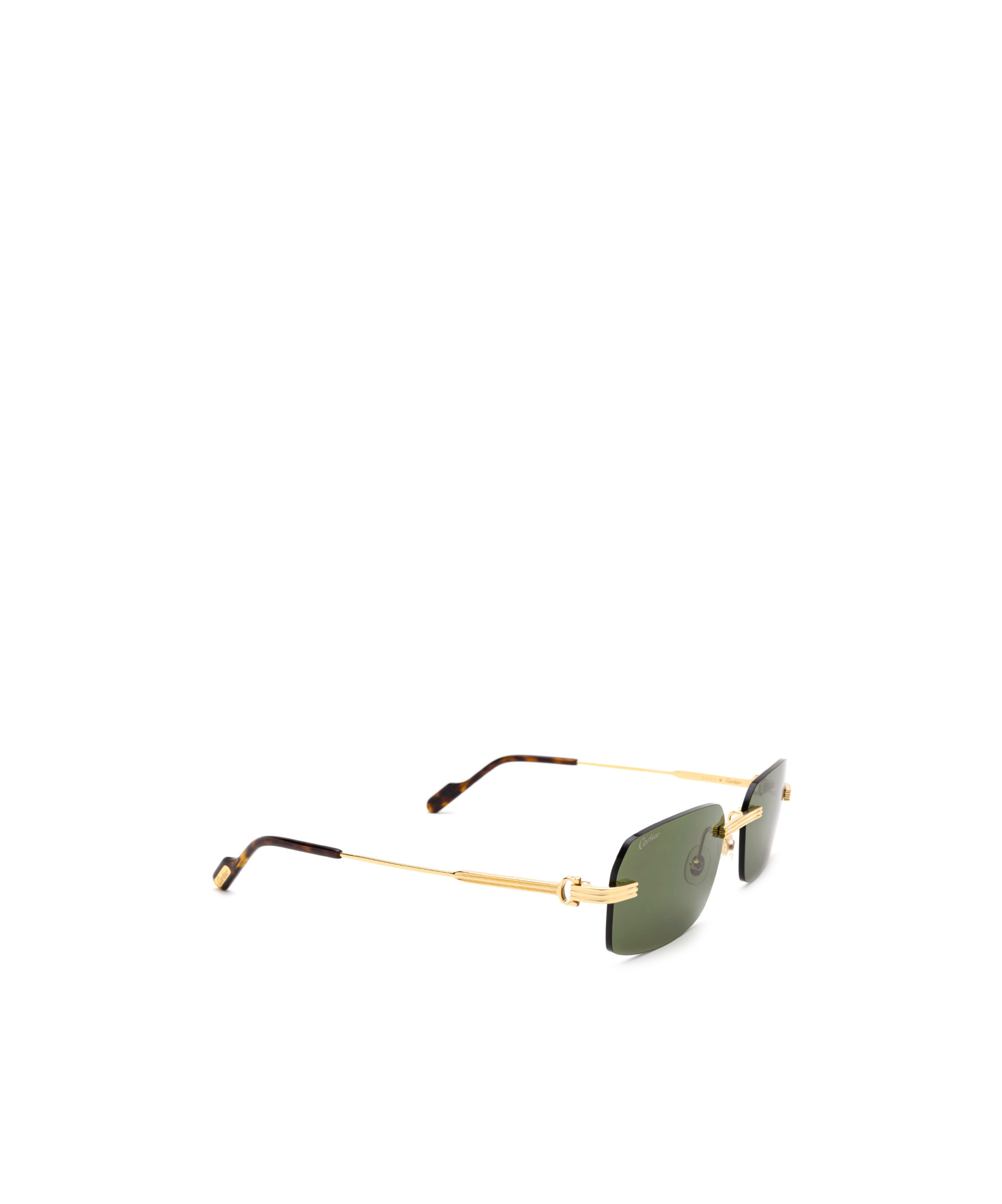 Cartier Rectangular Lens Sunglasses In Green | ModeSens