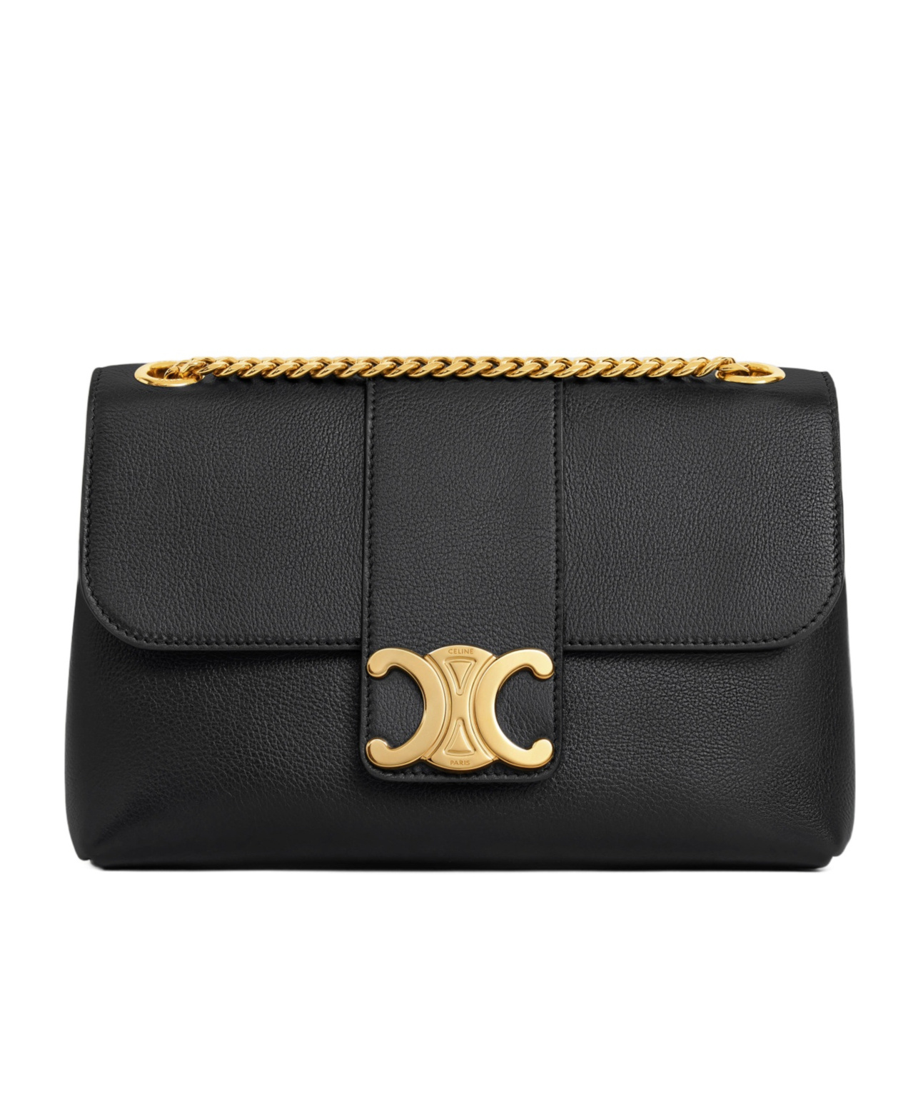 Celine Victoire Medium Bag In Supple Calfskin In Black | ModeSens