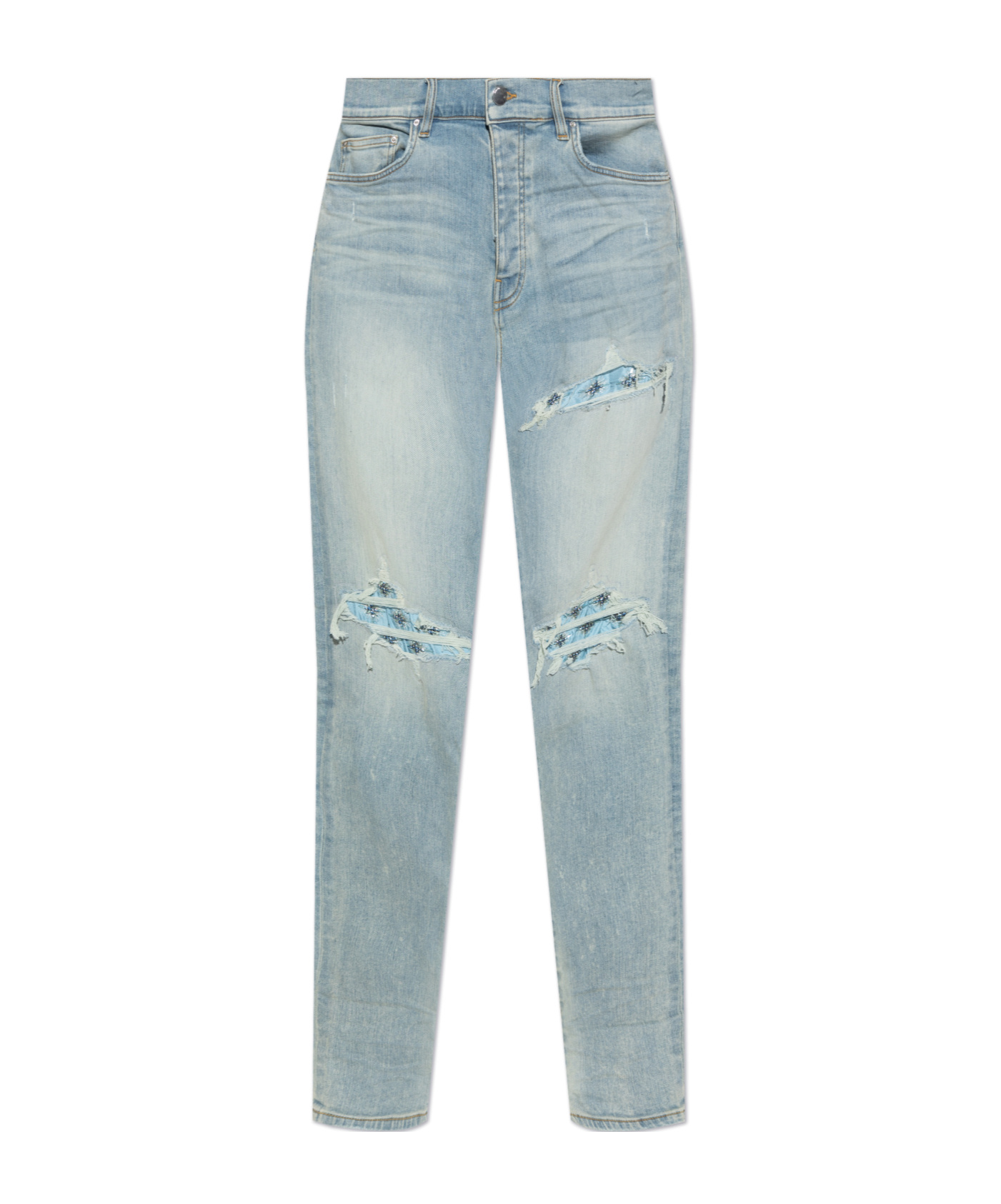 Amiri Belt-loop Jeans In Gray | ModeSens