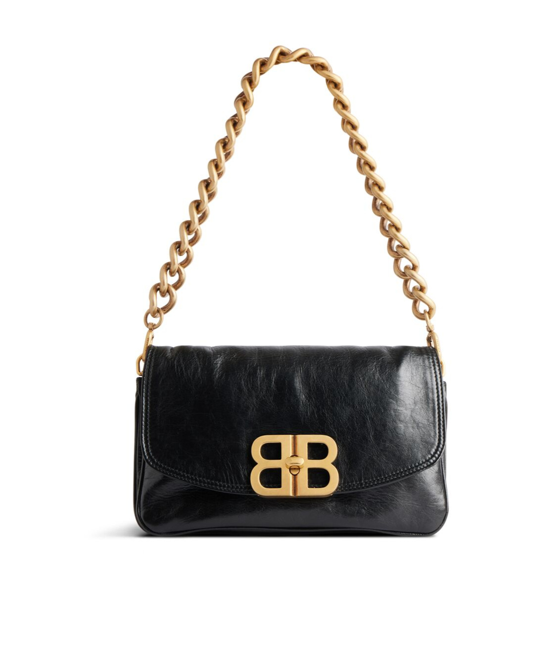 Balenciaga Small Bb Flap Leather Bag In Black | ModeSens