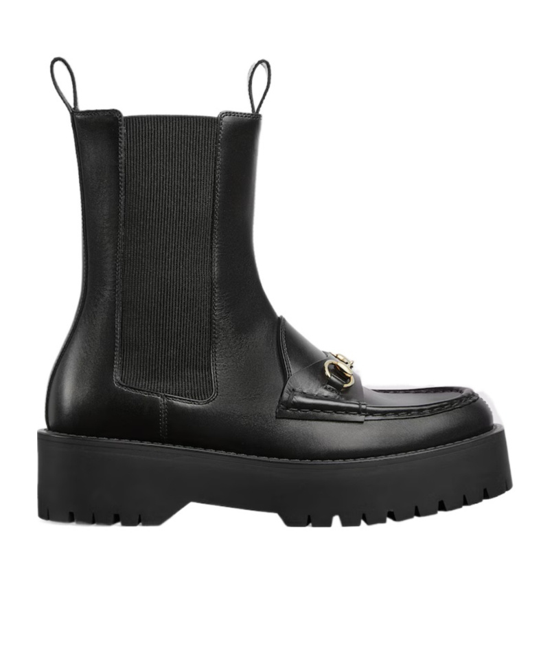 Gucci Horsebit Leather Chelsea Boots In Black | ModeSens