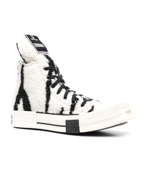 Converse X Drkshdw Square-toe Shearling Sneakers In White | ModeSens
