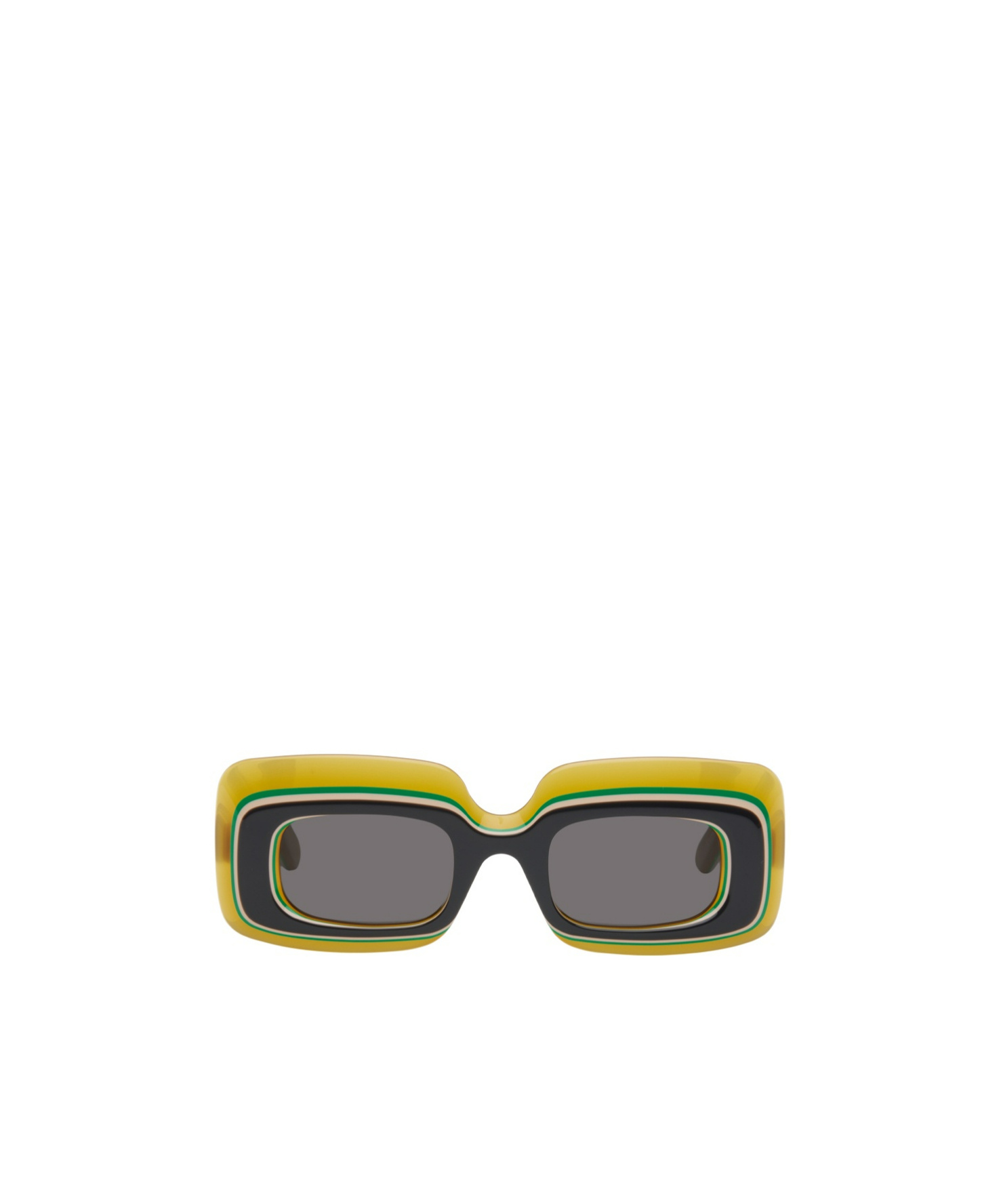 Loewe Multilayer Rectangle Sunglasses In Multicolor | ModeSens