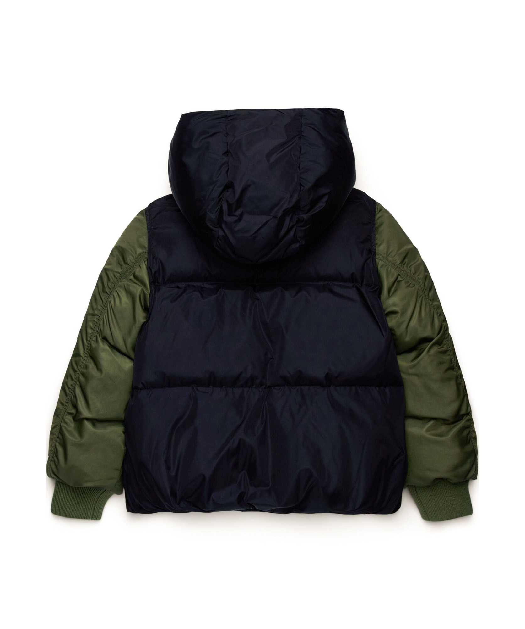 Mm6 Maison Margiela Colour-block Quilted Puffer Jacket In Black | ModeSens