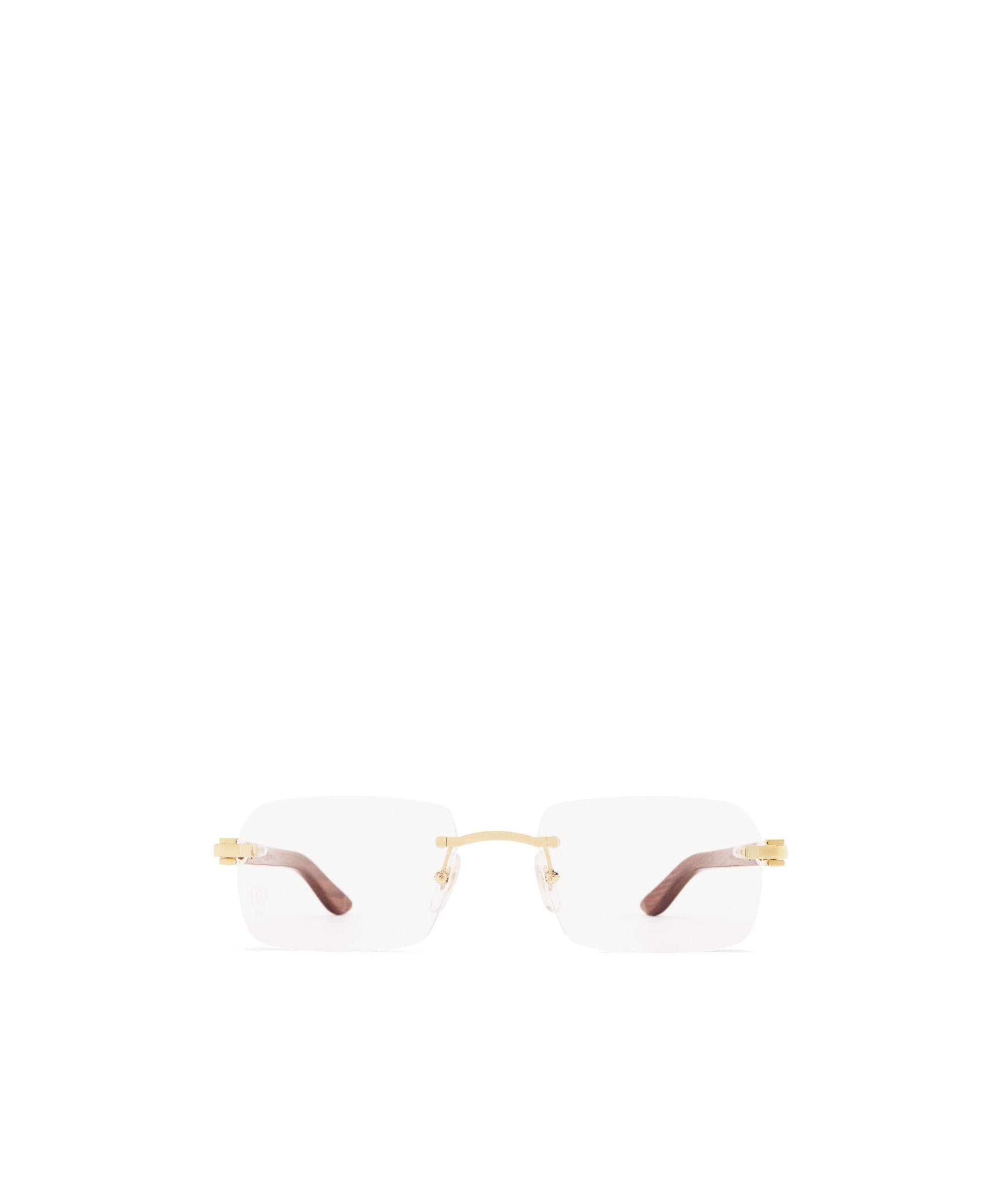 Cartier Rectangle Frame Glasses In White | ModeSens