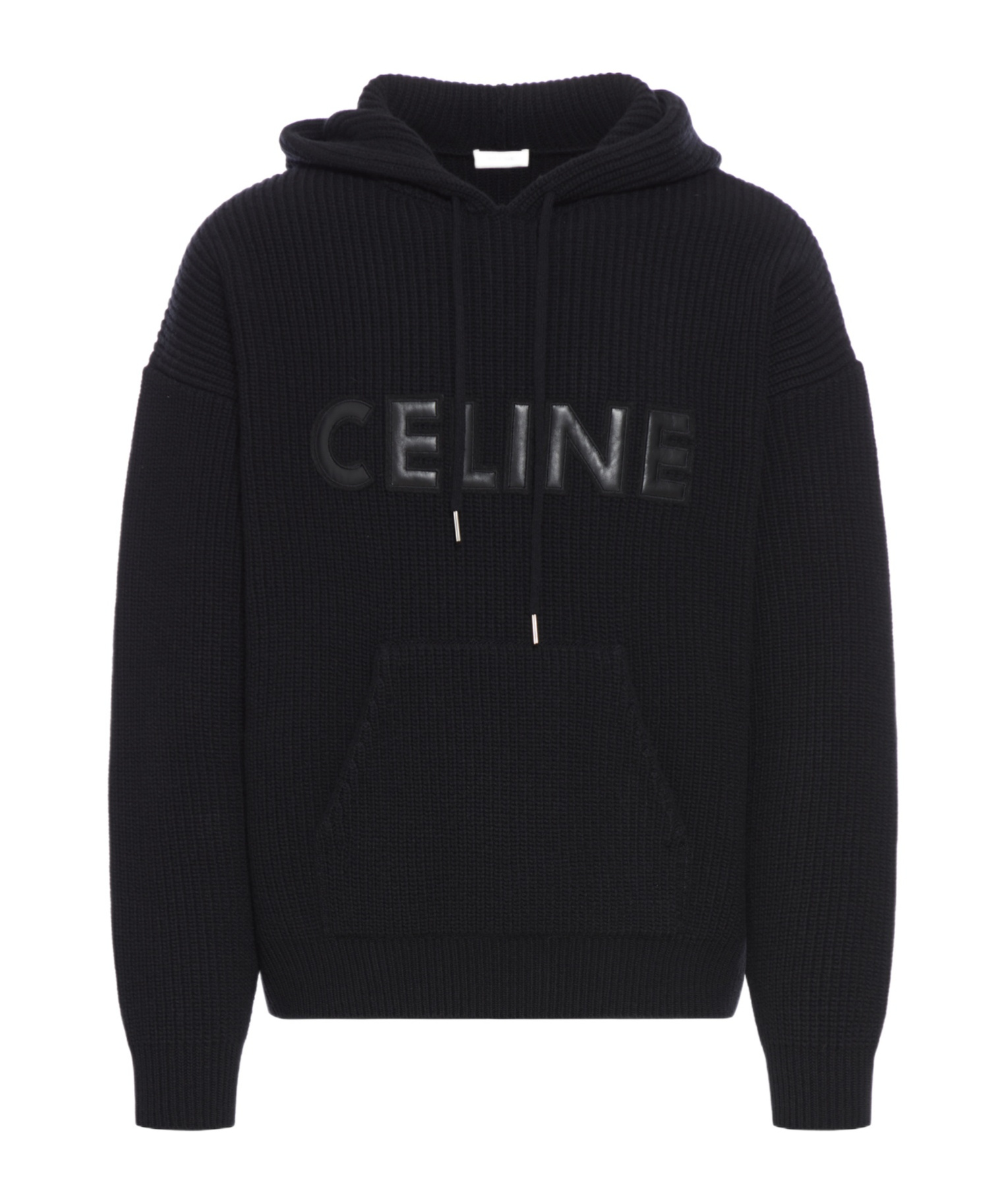 Celine Logo Hooded Sweater In Black | ModeSens