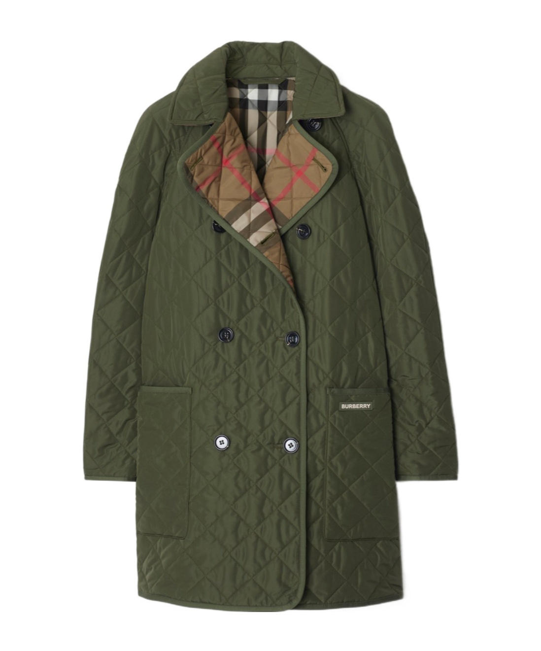 Burberry Quilted Coat In Green | ModeSens