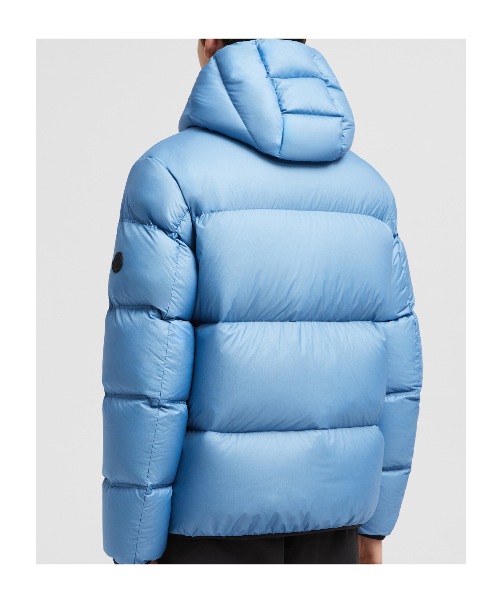Moncler Light Blue Masac Down Jacket | ModeSens