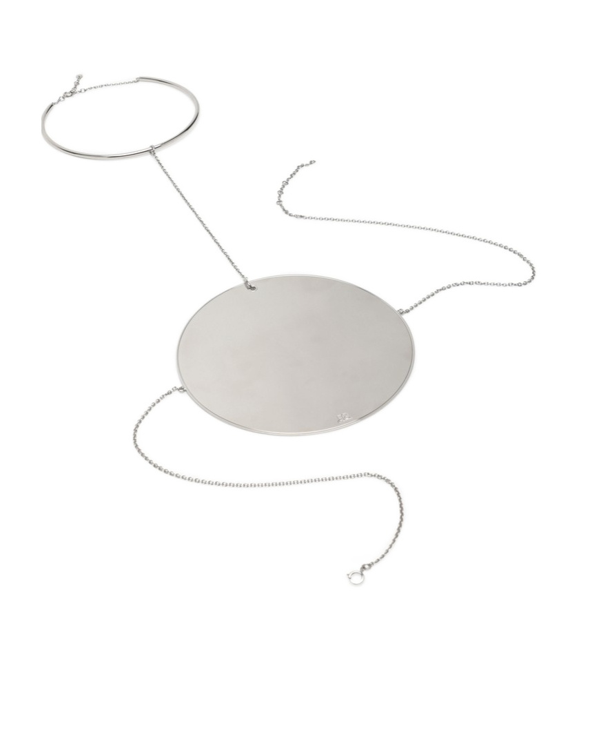 Courrèges Pendant Necklace In White | ModeSens