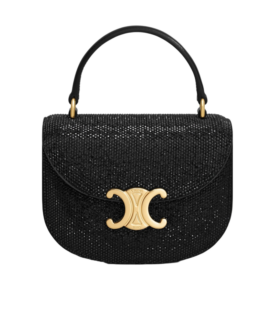 Celine Mini Besace Clamshell Crossbody Bag In Black | ModeSens