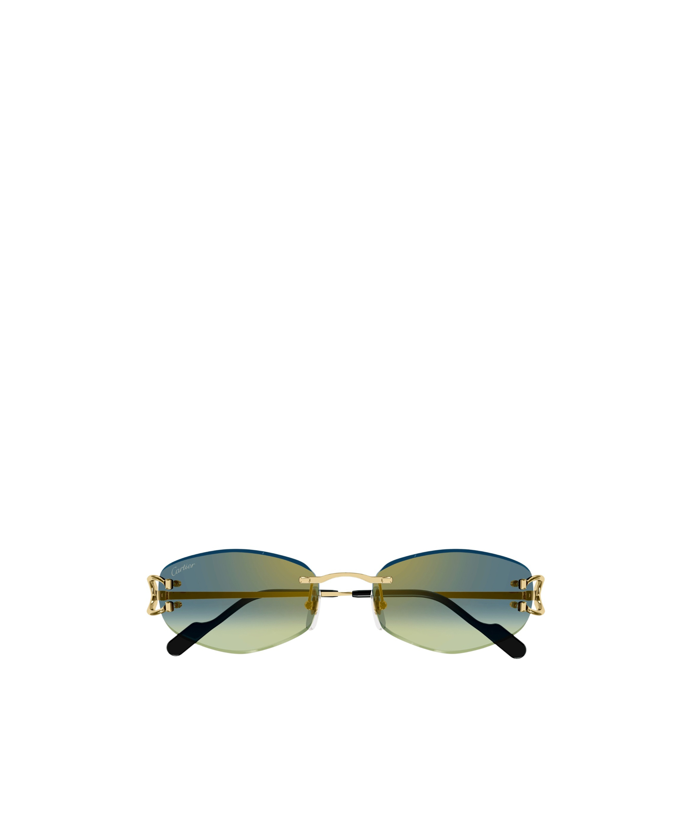 Cartier Geometric Frame Sunglasses In Gold | ModeSens