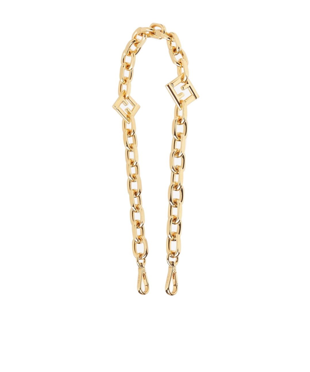Fendi Logo Chain Shoulder Strap In Nude | ModeSens
