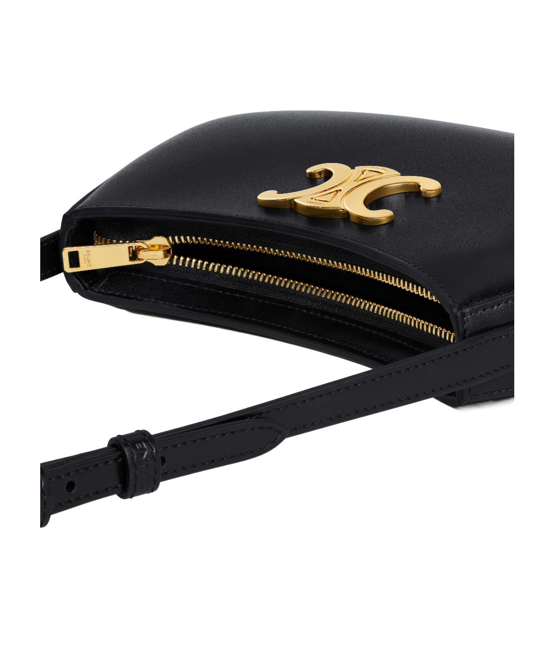 Celine Medium Tilly Bag In Shiny Calfskin In Black | ModeSens