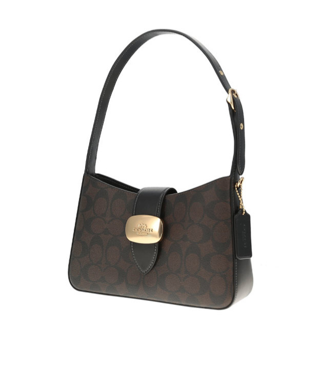 Coach Eliza Logo Shoulder Bag In Black | ModeSens