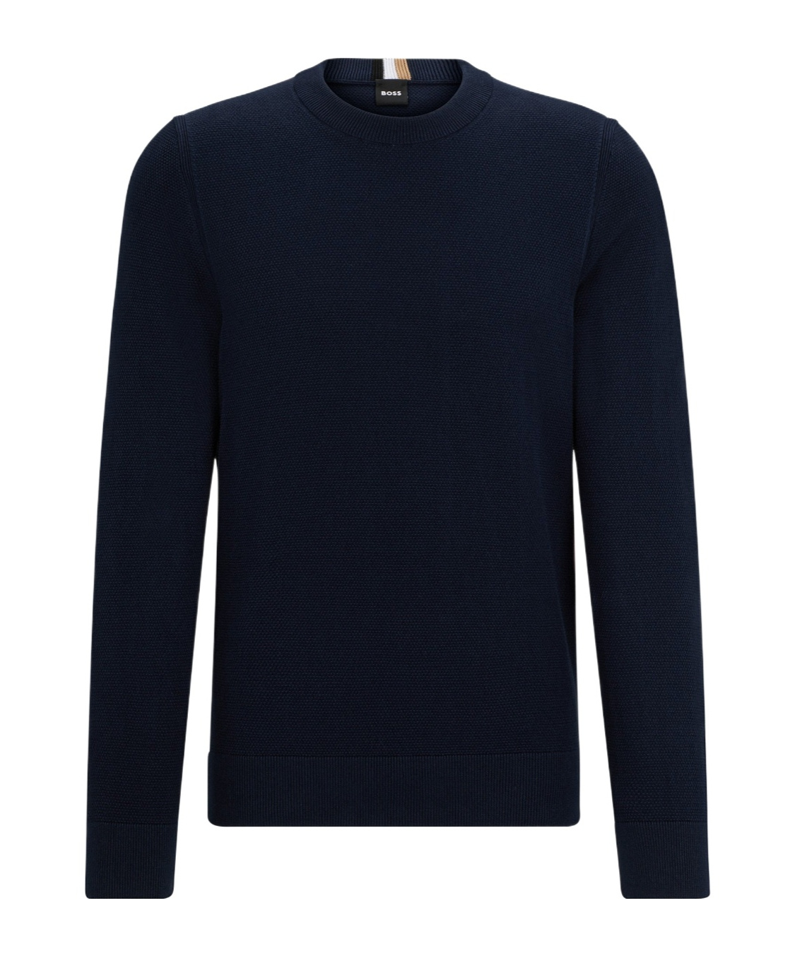 Hugo Boss Crew-neck Cotton Jumper In Black | ModeSens