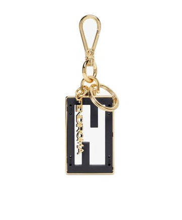 Fendi Logo Key Chain In Black | ModeSens