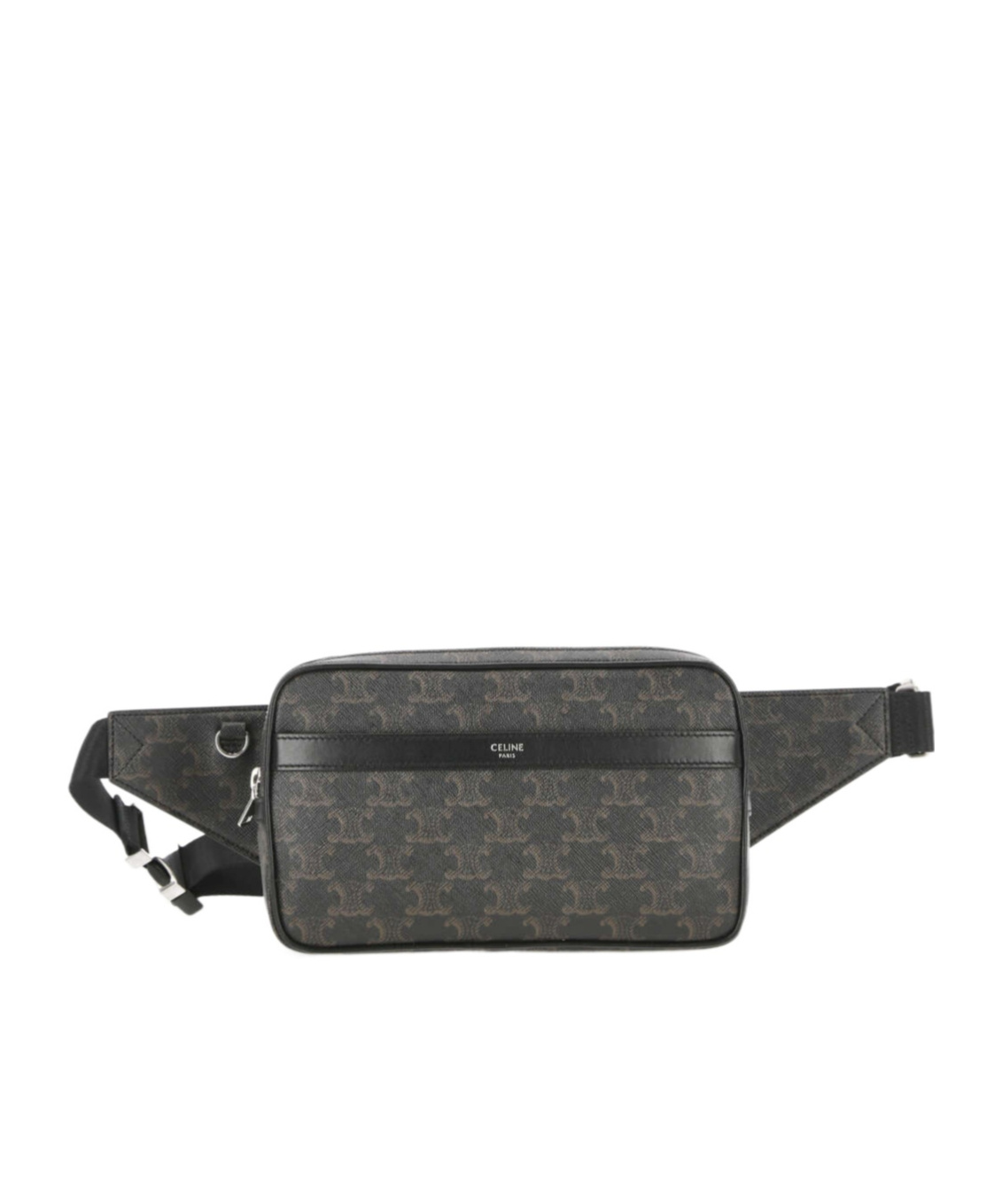 Celine Triomphe Logo Waist Bag In Black | ModeSens